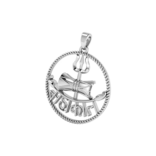 Mahadev Silver Locket Trishul with Damru for Men and Women Without Cha ...