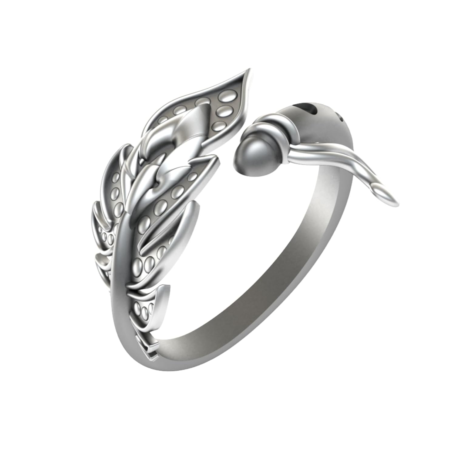 Krishna Morpankh Sterling Silver Wrap Ring For Women – Prabhubhakti