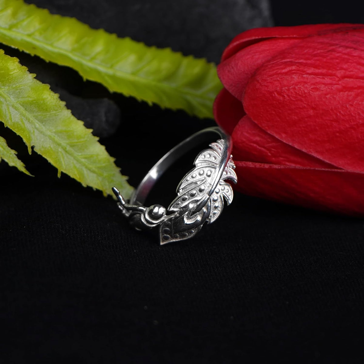 Krishna Morpankh Sterling Silver Wrap Ring For Women – Prabhubhakti