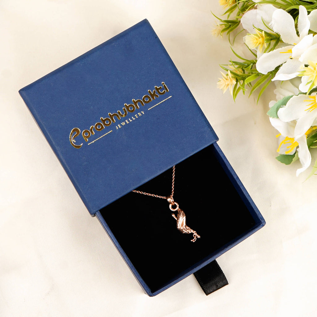 Shri Krishna Pendant With Murli Rose Gold Silver Locket – Prabhubhakti