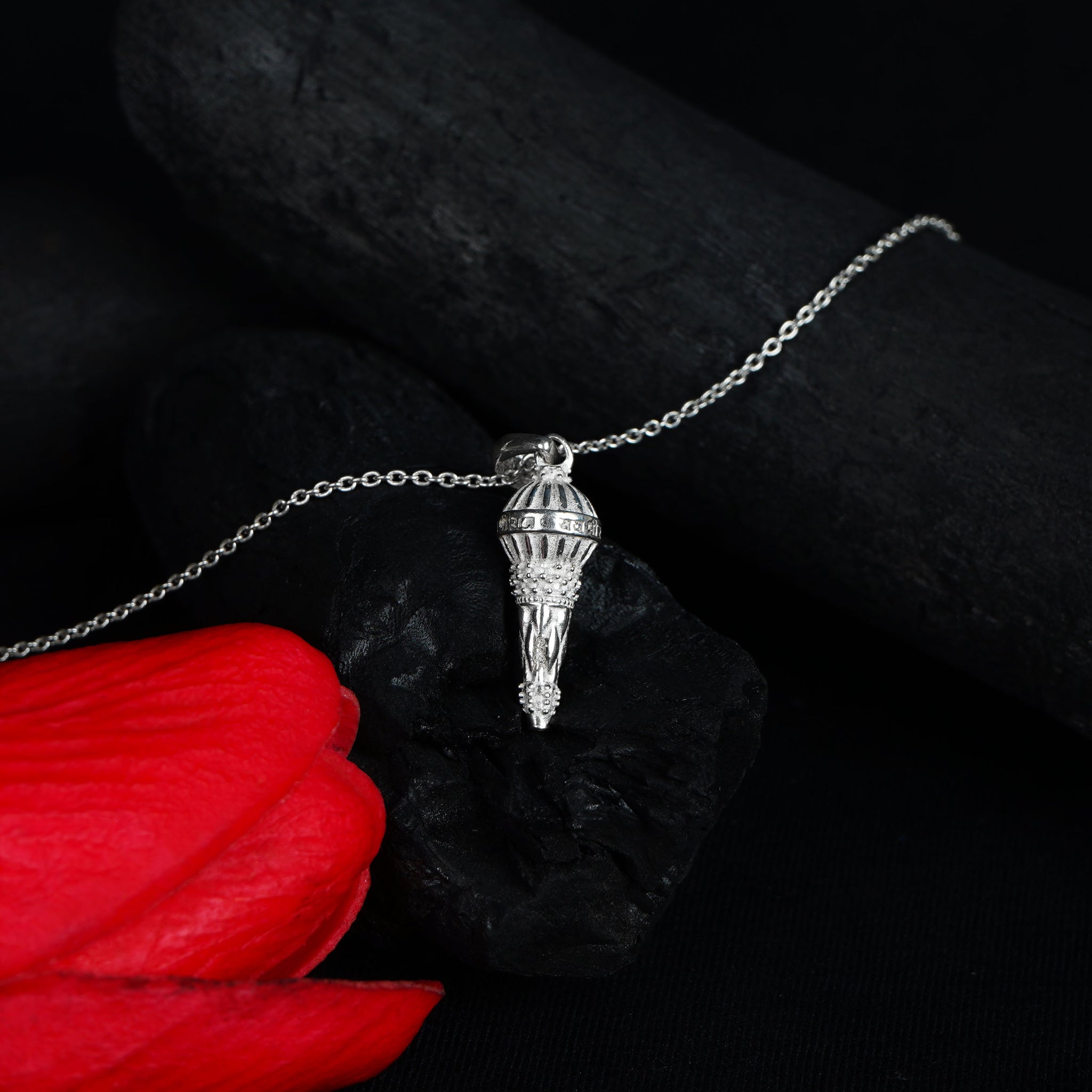 Hanuman Gada Silver Pendant and Necklace for Men and Women – Prabhubhakti
