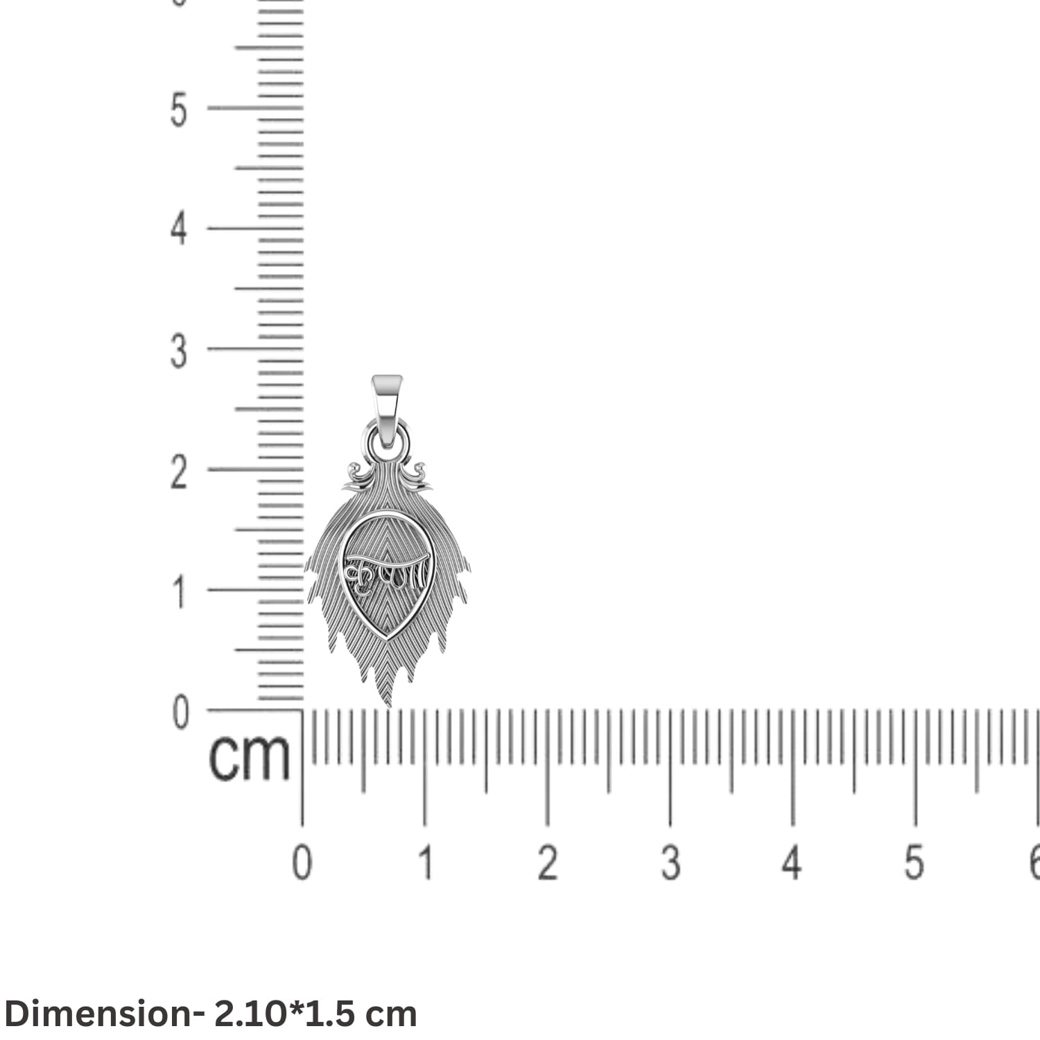 Shri Krishna with Mor Pankh Silver Locket – Prabhubhakti