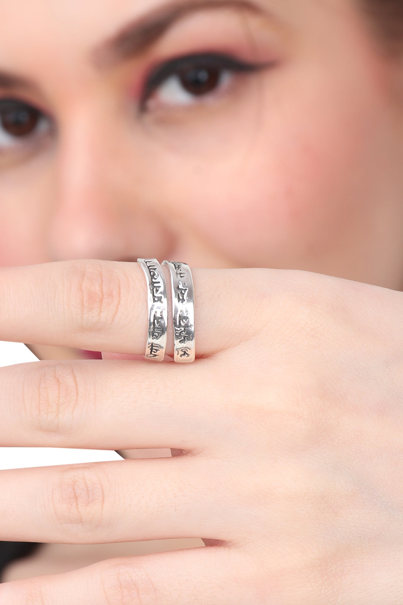Mahadev Gayatri Mantra Silver Wrap Ring/Spritual Sterling Ring For Wom ...