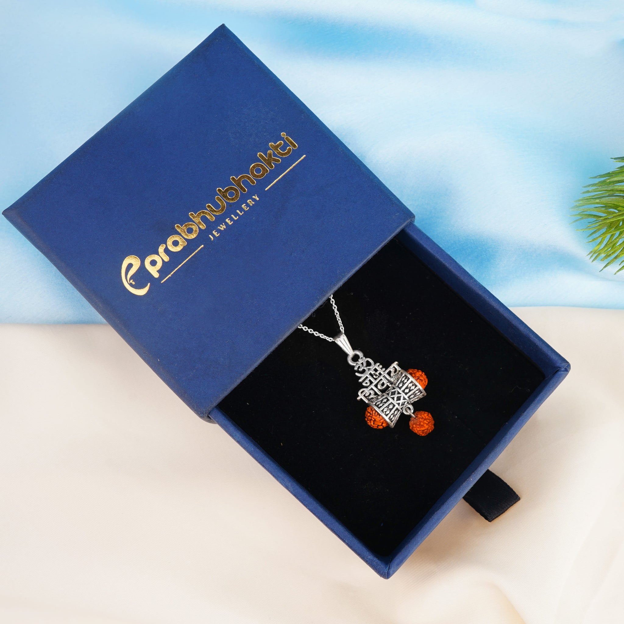 Mahadev Shiva Rudraksha Silver Locket With Om Namah Shivaay for Men An ...