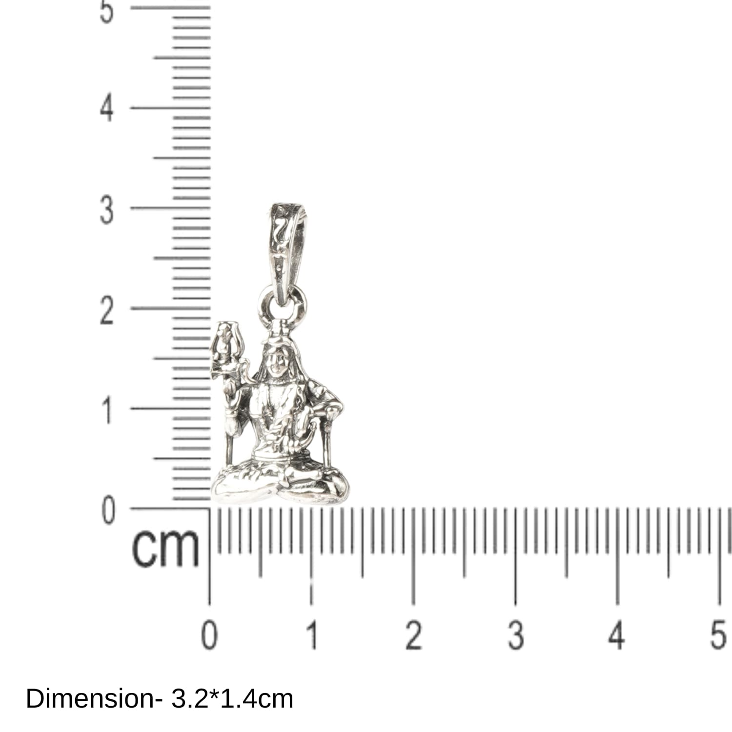 Mahadev Shiva with Trishul Silver Pendant with Chain – Prabhubhakti