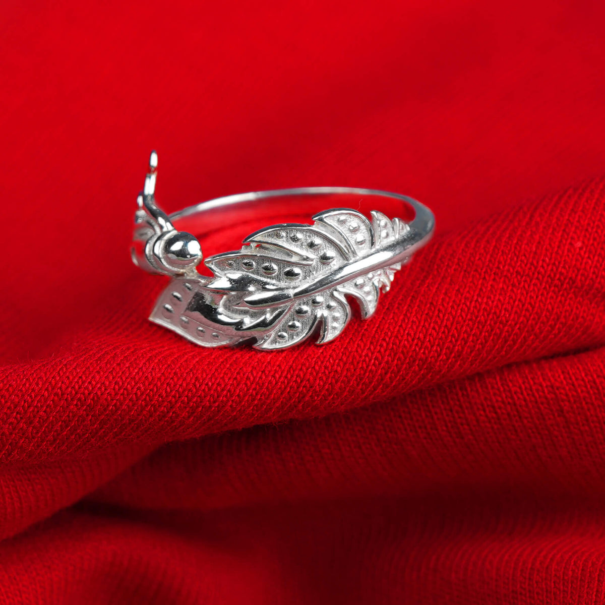 Krishna Morpankh Sterling Silver Wrap Ring For Women – Prabhubhakti