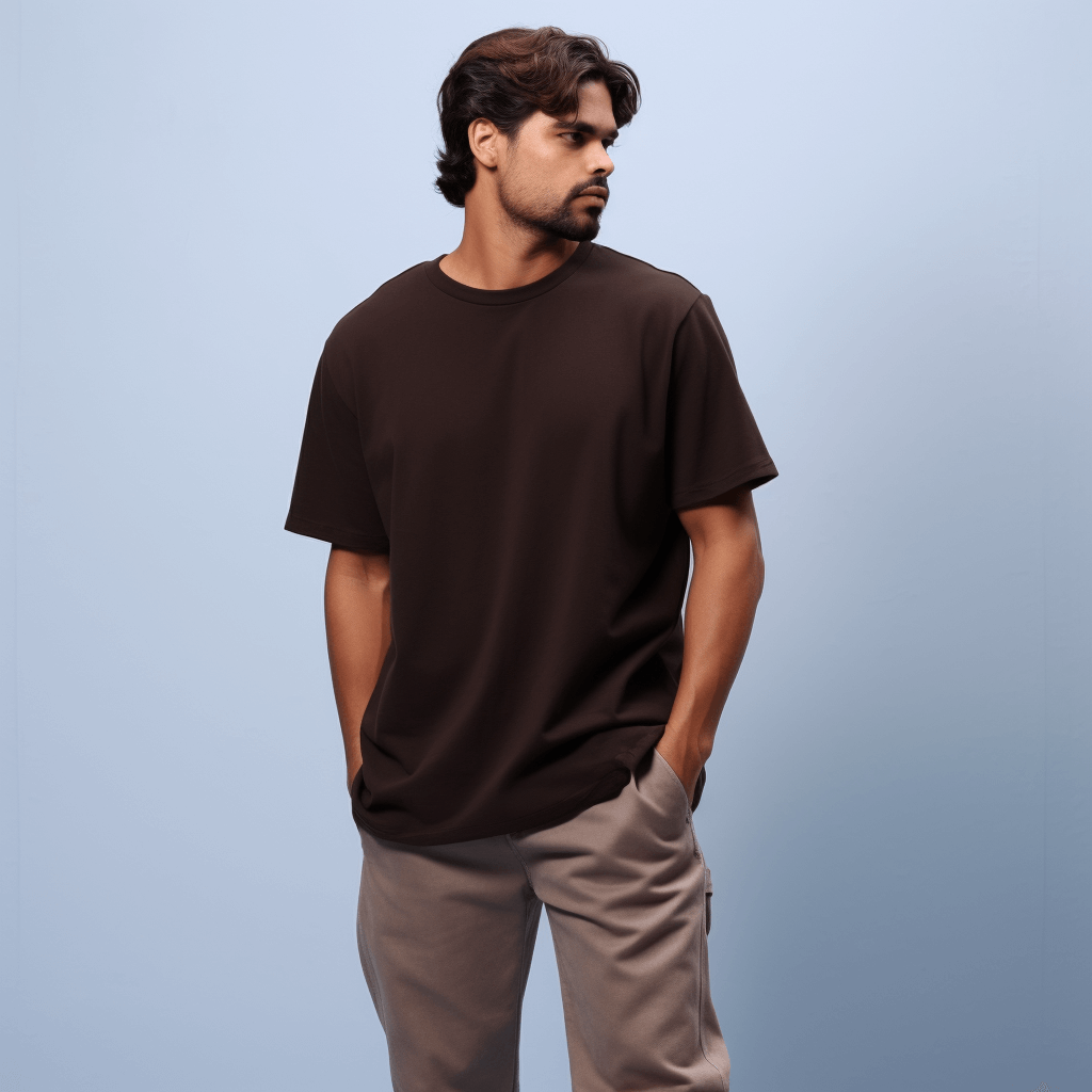 Solid Brown Oversized Tshirt For Men and Women – Prabhubhakti