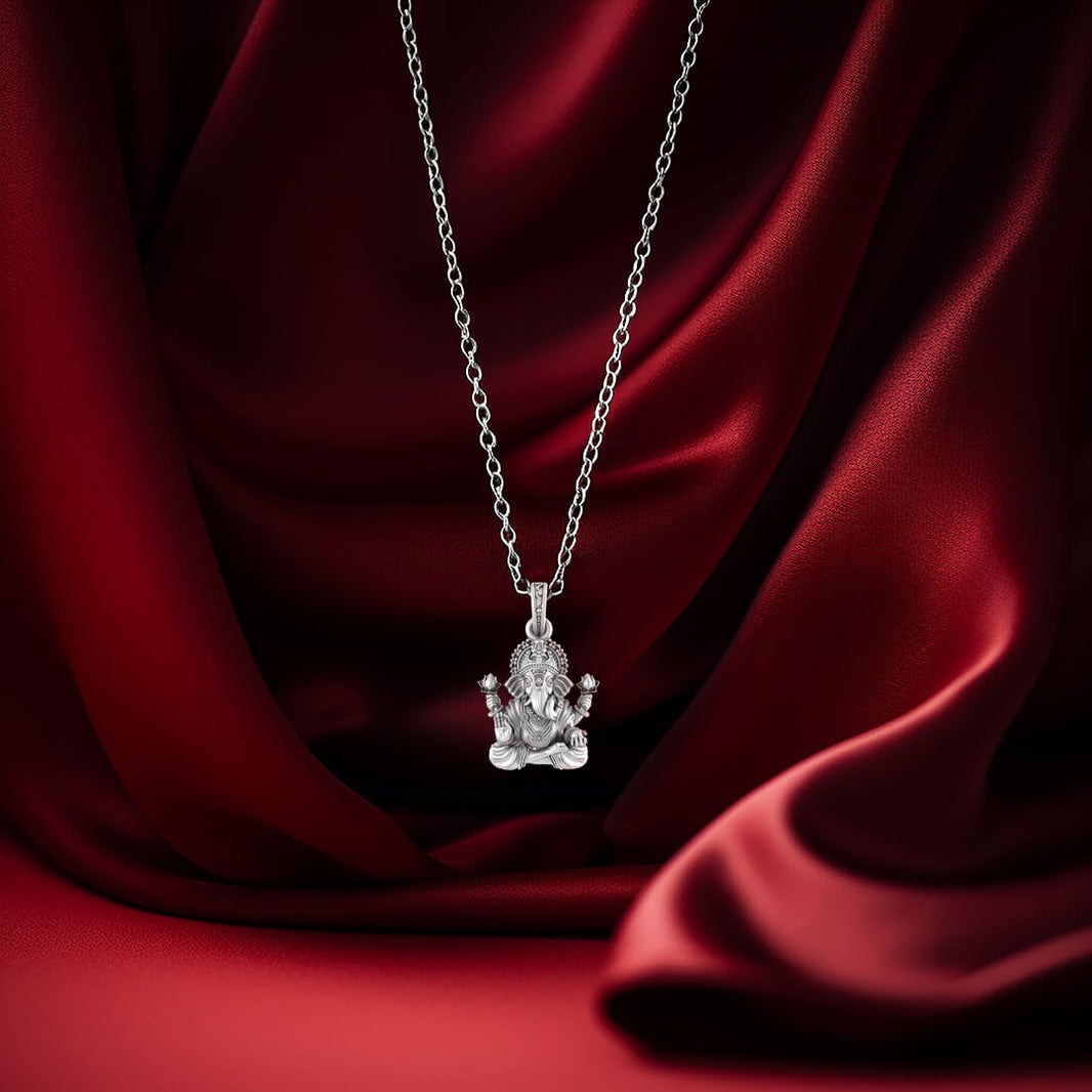Discover Divine Elegance with Ganesha Silver Pendants | Ganpati Locket ...