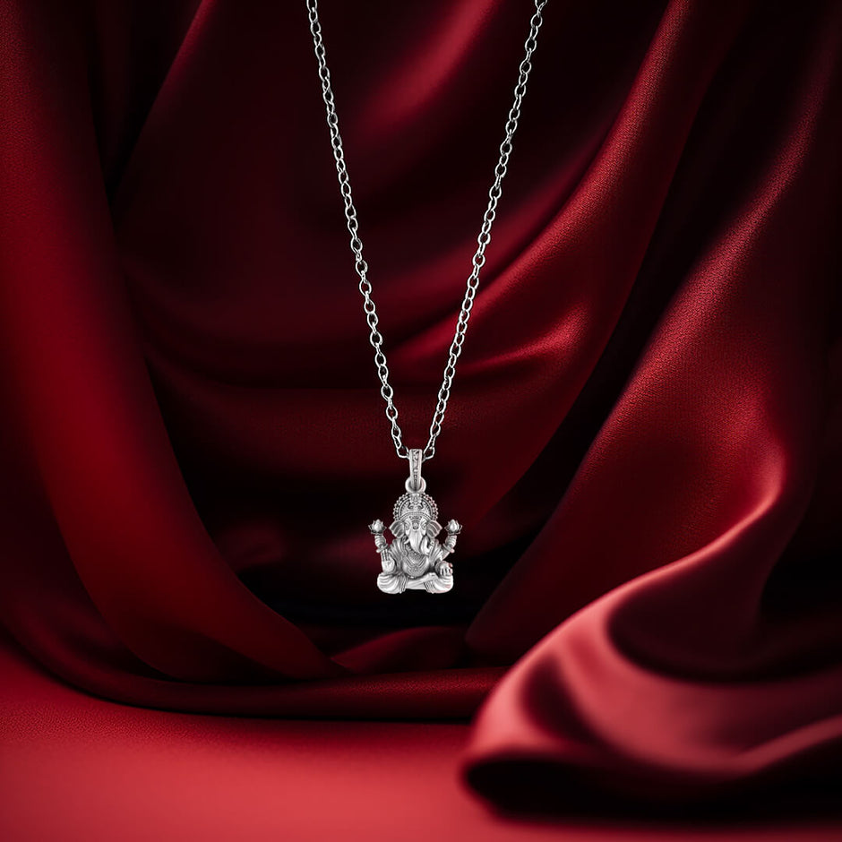Discover Divine Elegance with Ganesha Silver Pendants | Ganpati Locket ...