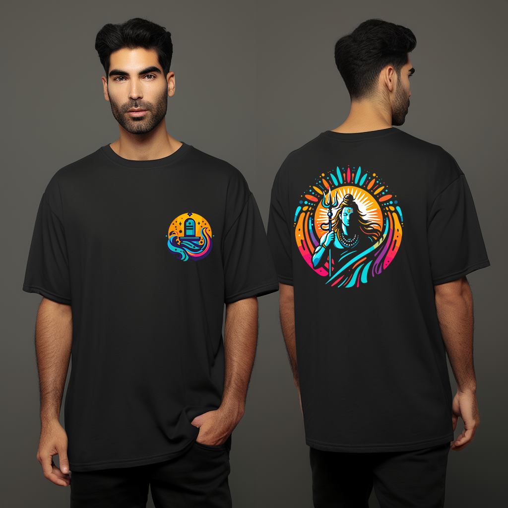 Lord Shiva Oversize printed Tshirt with Shivling – Prabhubhakti