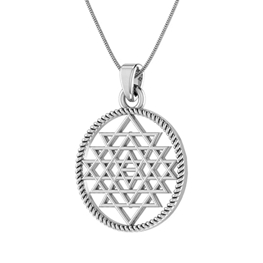 Lakshmi Mata Shree Yantra Silver Pendant For Women & Men With Chain ...
