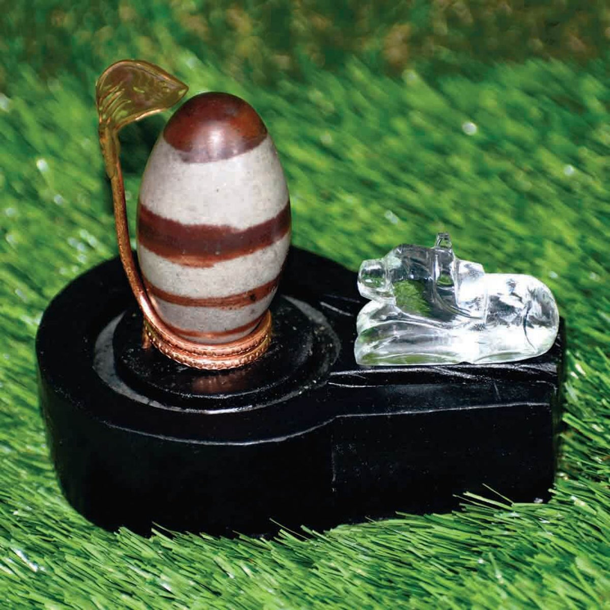 Buy Online Narmadeshwar Shivling With Crystal Nandi Combo – Prabhubhakti