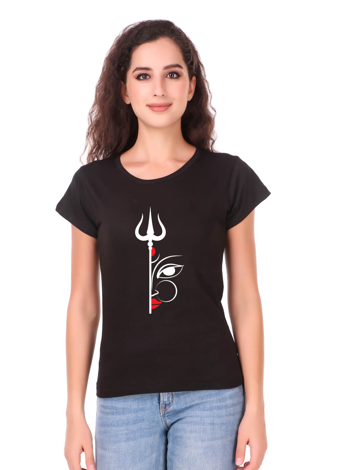 Maa Amba With Trishul Printed t-shirt for Women – Prabhubhakti