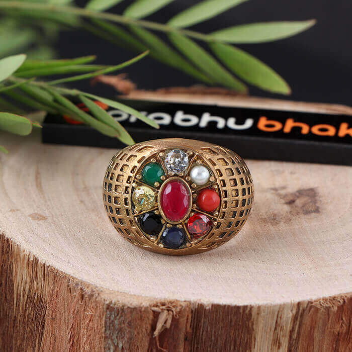 Authentic Navratna Ring Heavy With 100% Original Quality – Prabhubhakti
