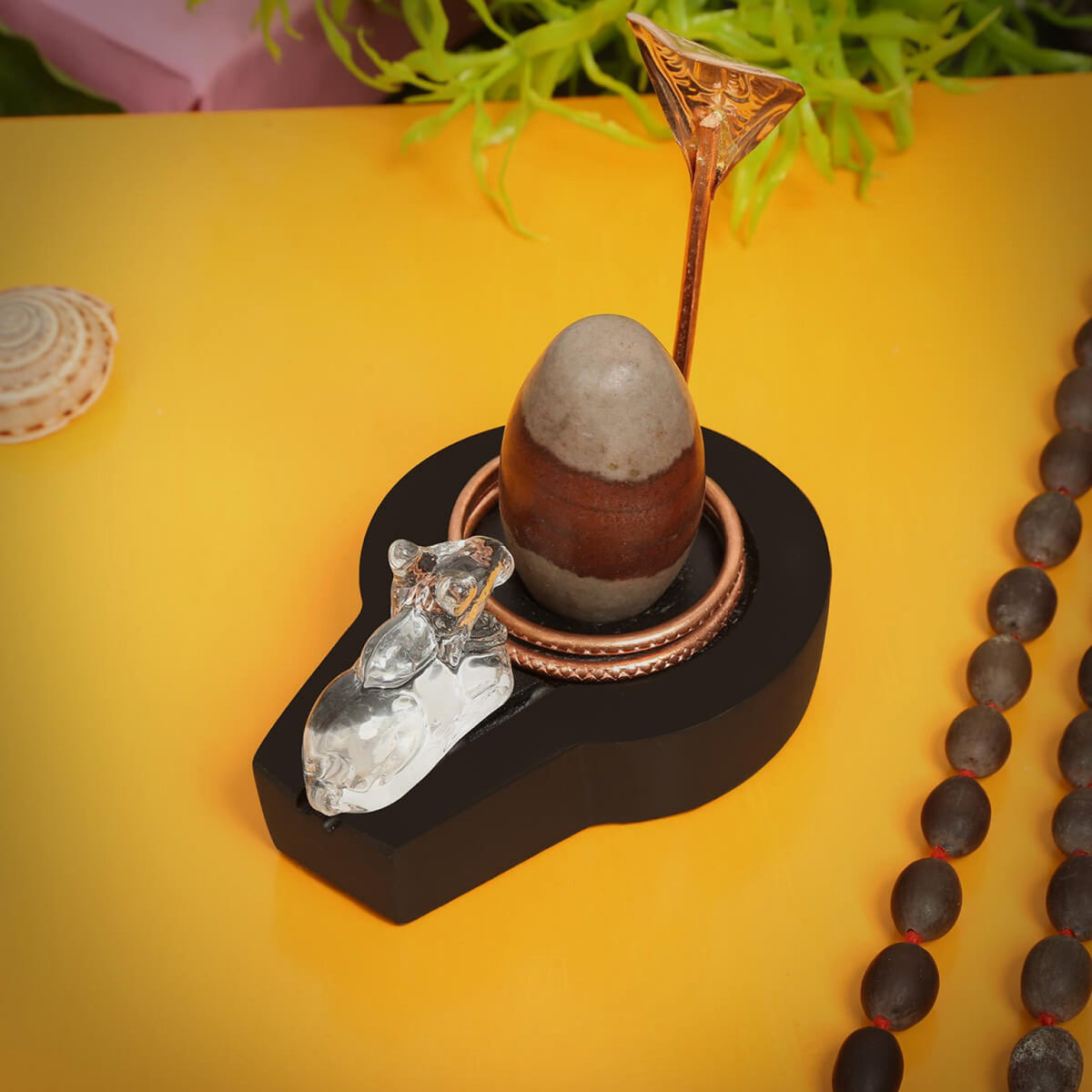 Buy Online Narmadeshwar Shivling With Crystal Nandi Combo – Prabhubhakti