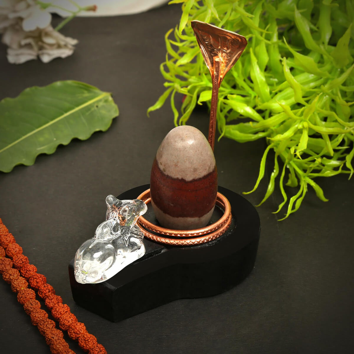 Buy Online Narmadeshwar Shivling With Crystal Nandi Combo – Prabhubhakti